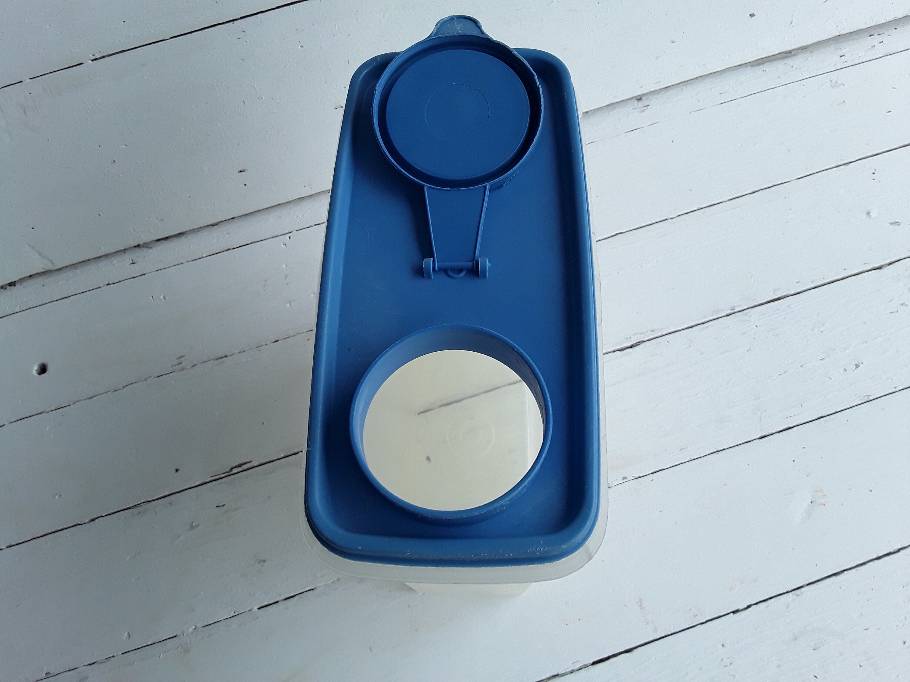 Vintage Tupperware Blue Lid Cereal/storage Container Cereal - Etsy