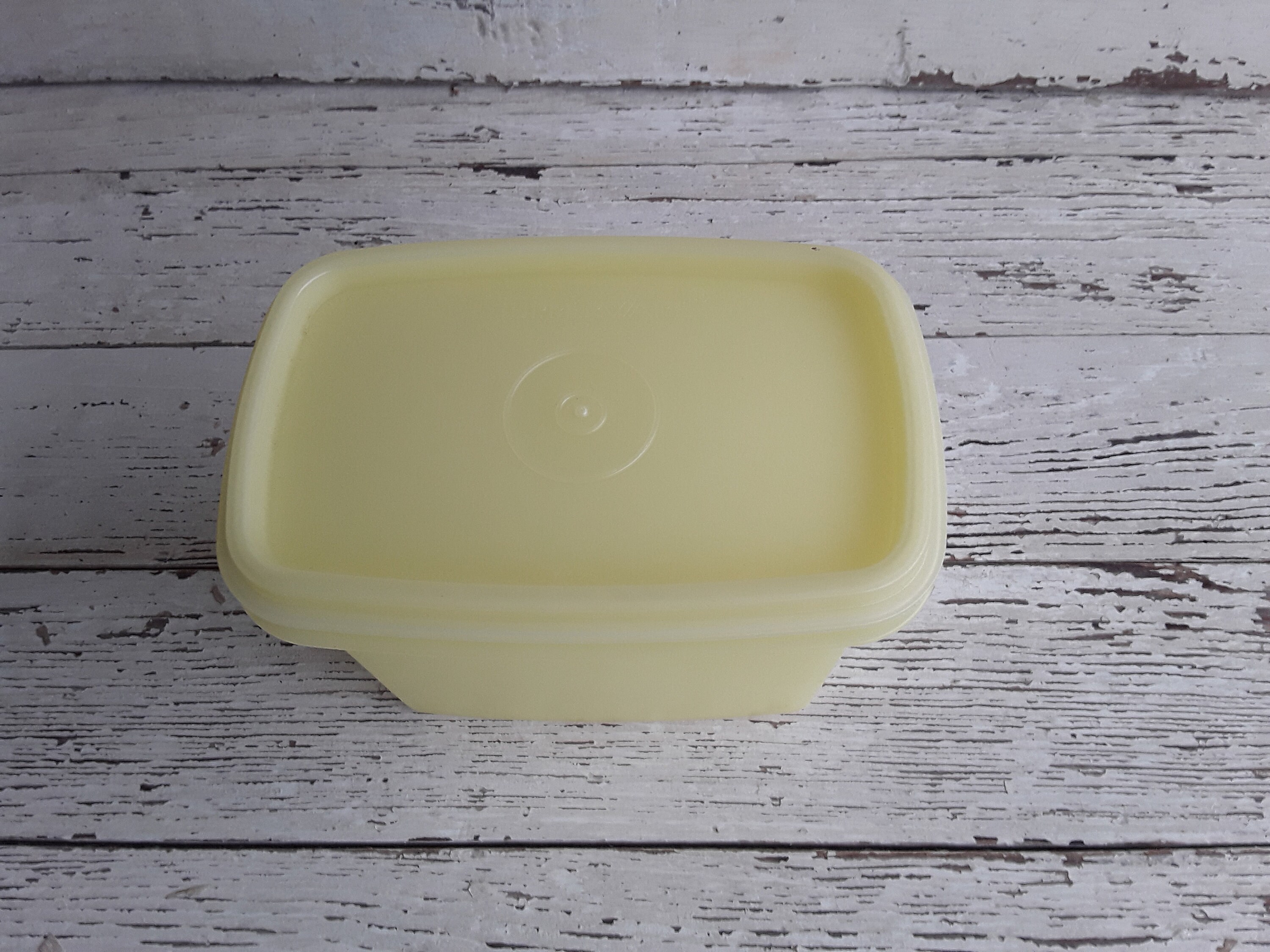 Vintage Tupperware Yellow Rectangle Storage Container With Lid | Etsy