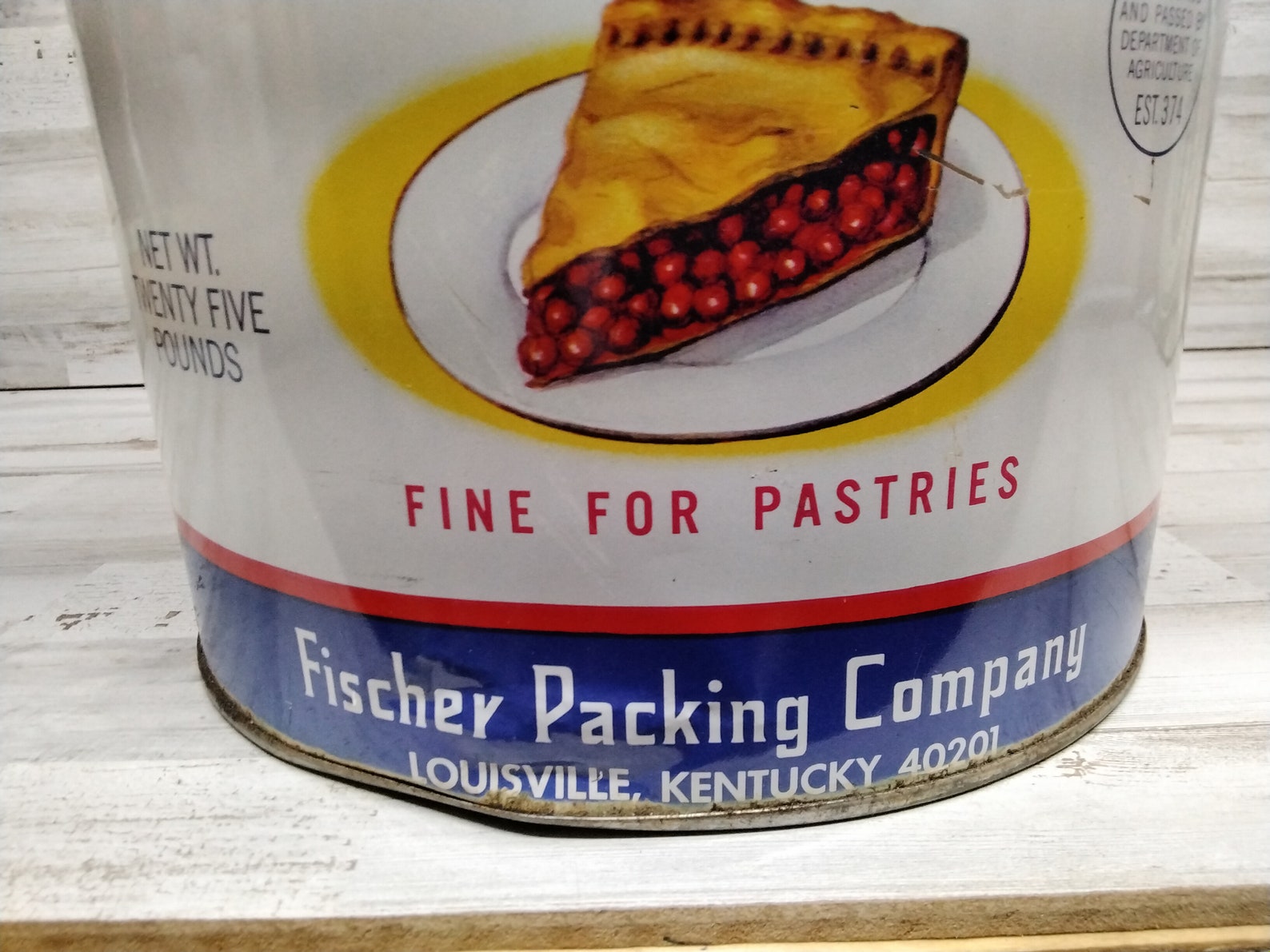Vintage Fischer's Pure Lard Tin Fischer Packing Company Louisville ...