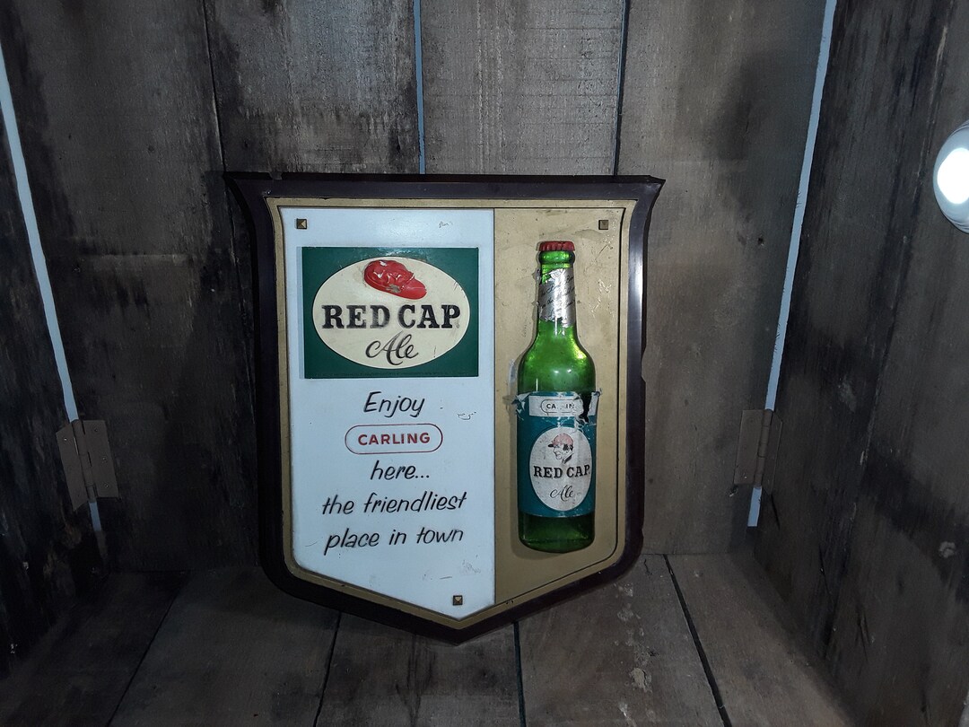 Vintage Red Cap Ale Advertising Wall Hanging Man Cave Hanging - Etsy