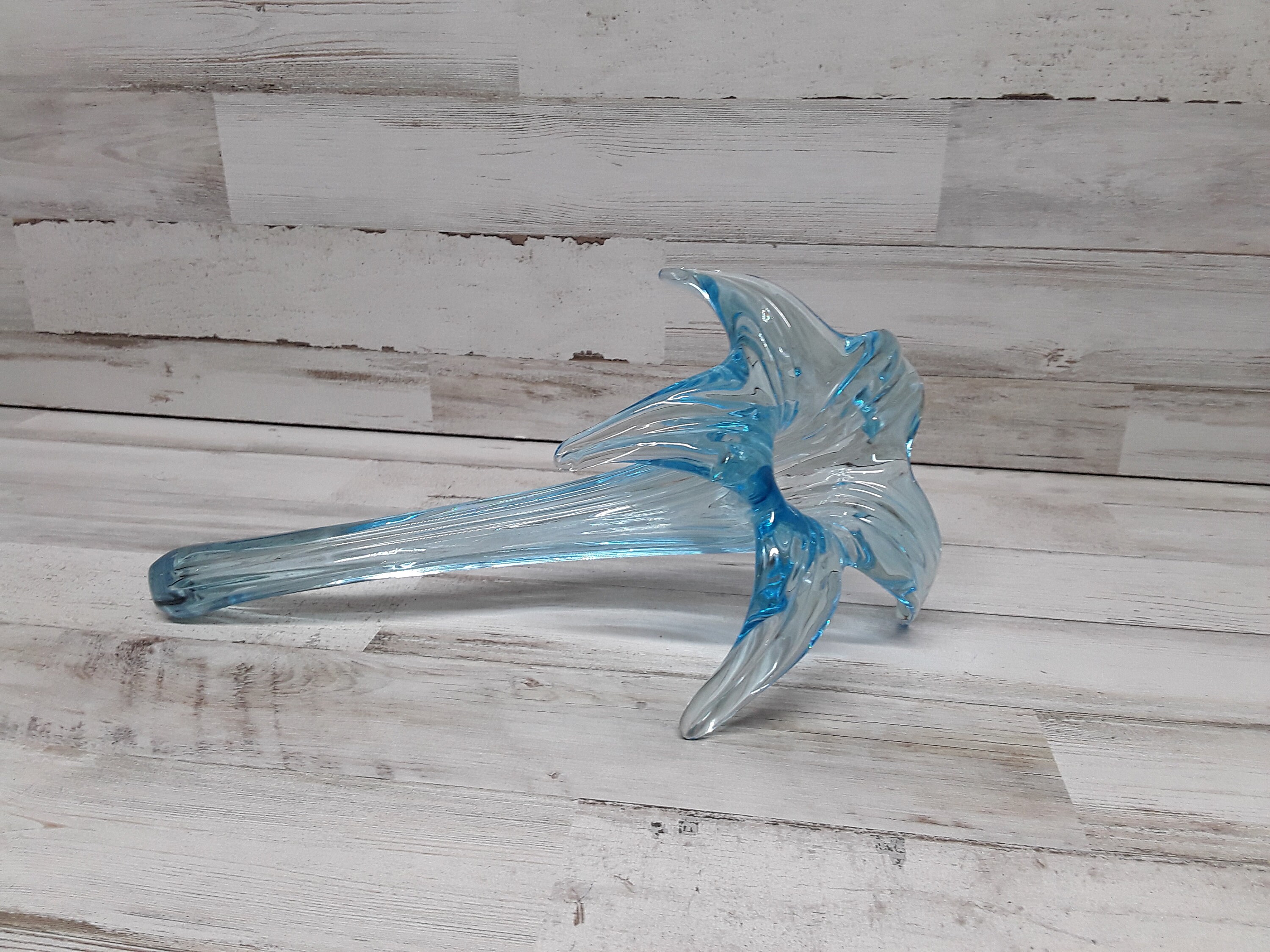 Vintage Glass Flower With Stem / Steam Glass Flower / Hand | Etsy