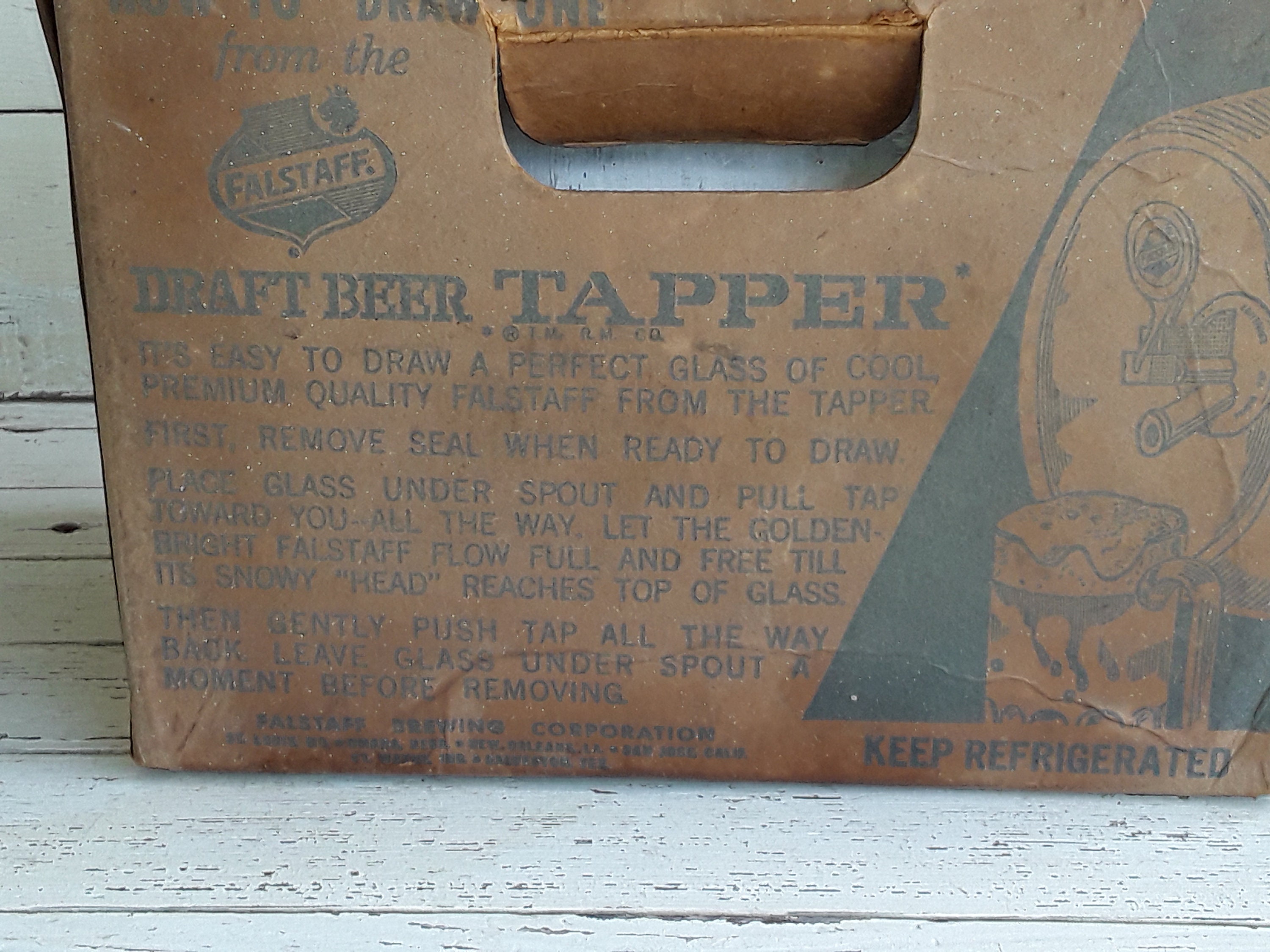 Vintage Falstaff Tapper With Box Aluminum Beer Keg Barrel Case Can With ...