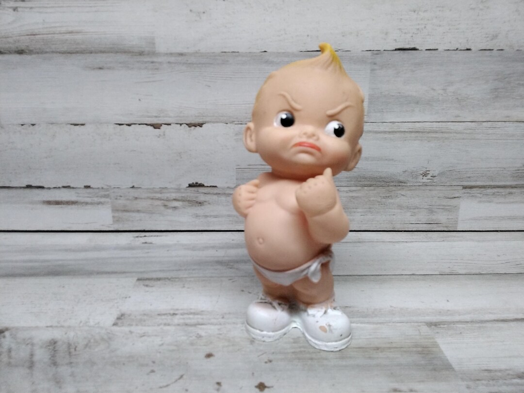 Vintage Alan Jay Angry Fighting Baby / 1950s Rubber Doll / Angry Jay ...