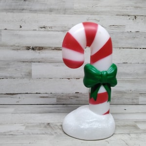 Tabletop Candy Cane Blow Mold / Tiny House Christmas Decor / Window ...