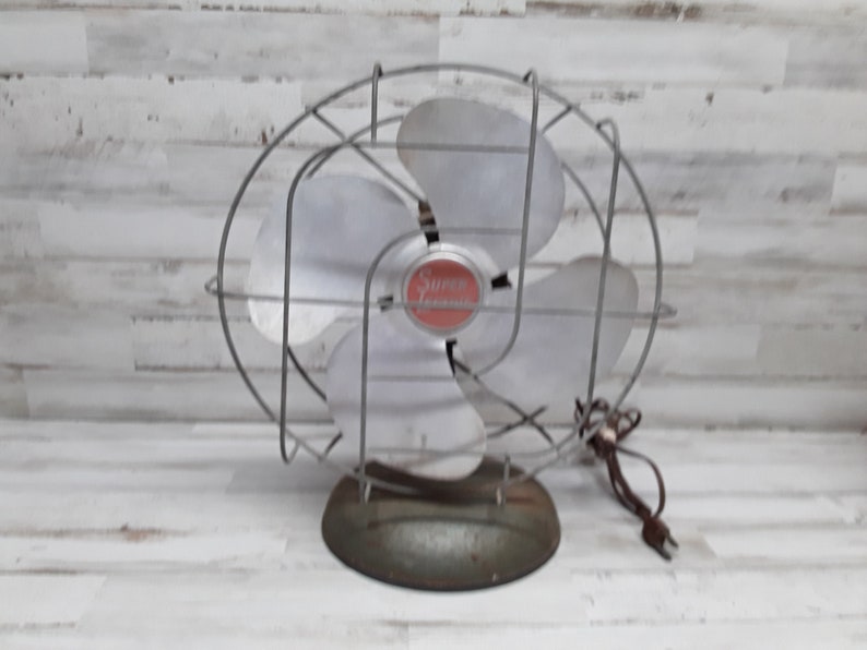 Vintage Super Lectric Electric Table Top Fan / Vintage Fan / Farmhouse ...