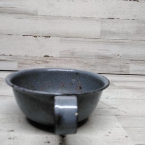 Vintage Slate Gray Enamel Coffee Cup / Vintage Enamelware Coffee Cups ...
