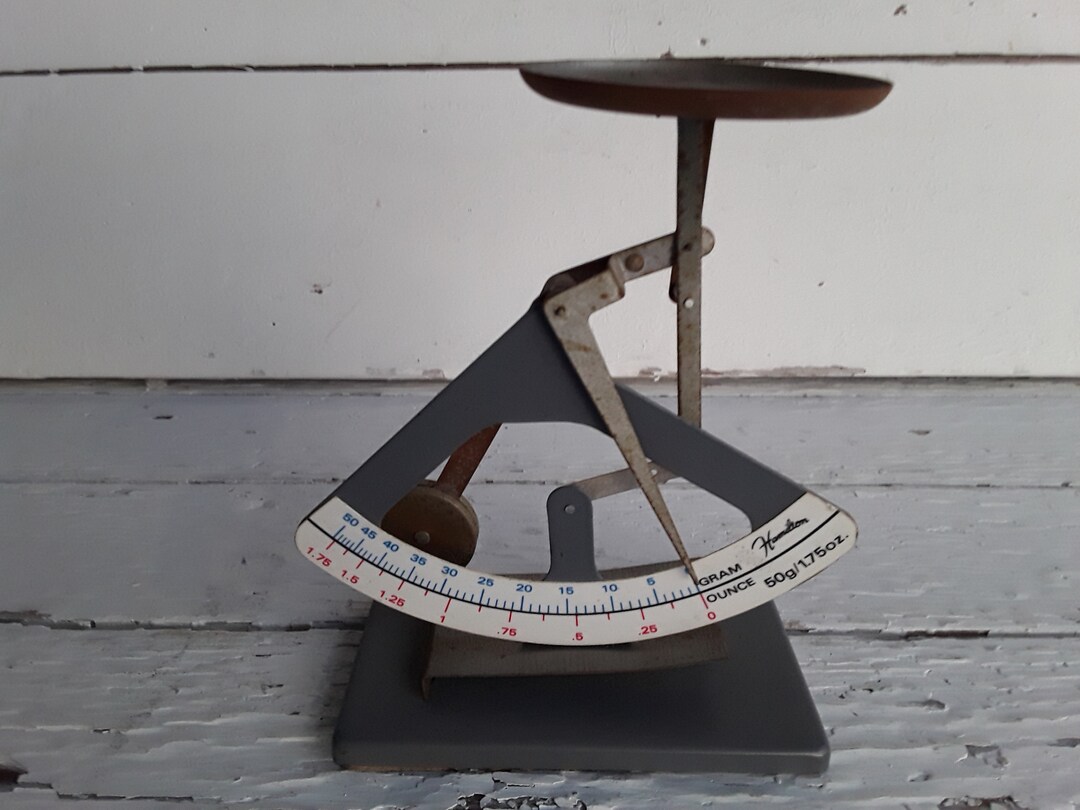 Vintage Gray Hamilton Scale Industrial Steampunk Decor Collectible ...