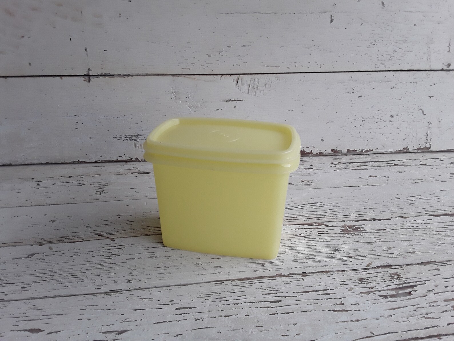 Vintage Tupperware Yellow Rectangle Storage Container With Lid | Etsy