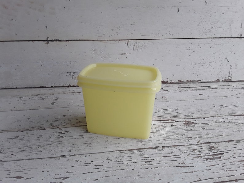 Vintage Tupperware Yellow Rectangle Storage Container With Lid - Etsy