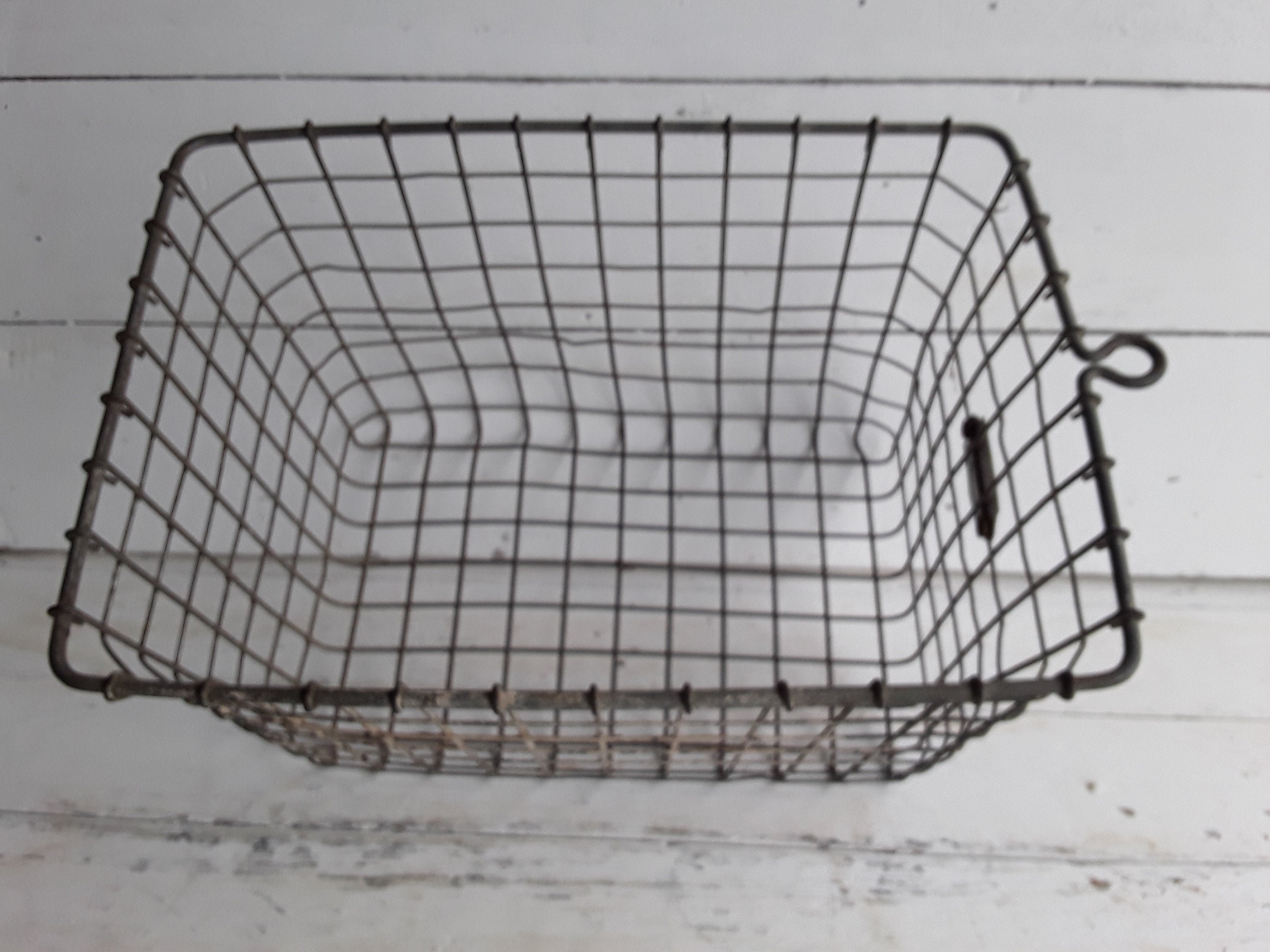 Vintage Coal Miner's Metal Wire Basket kaspar Wire | Etsy