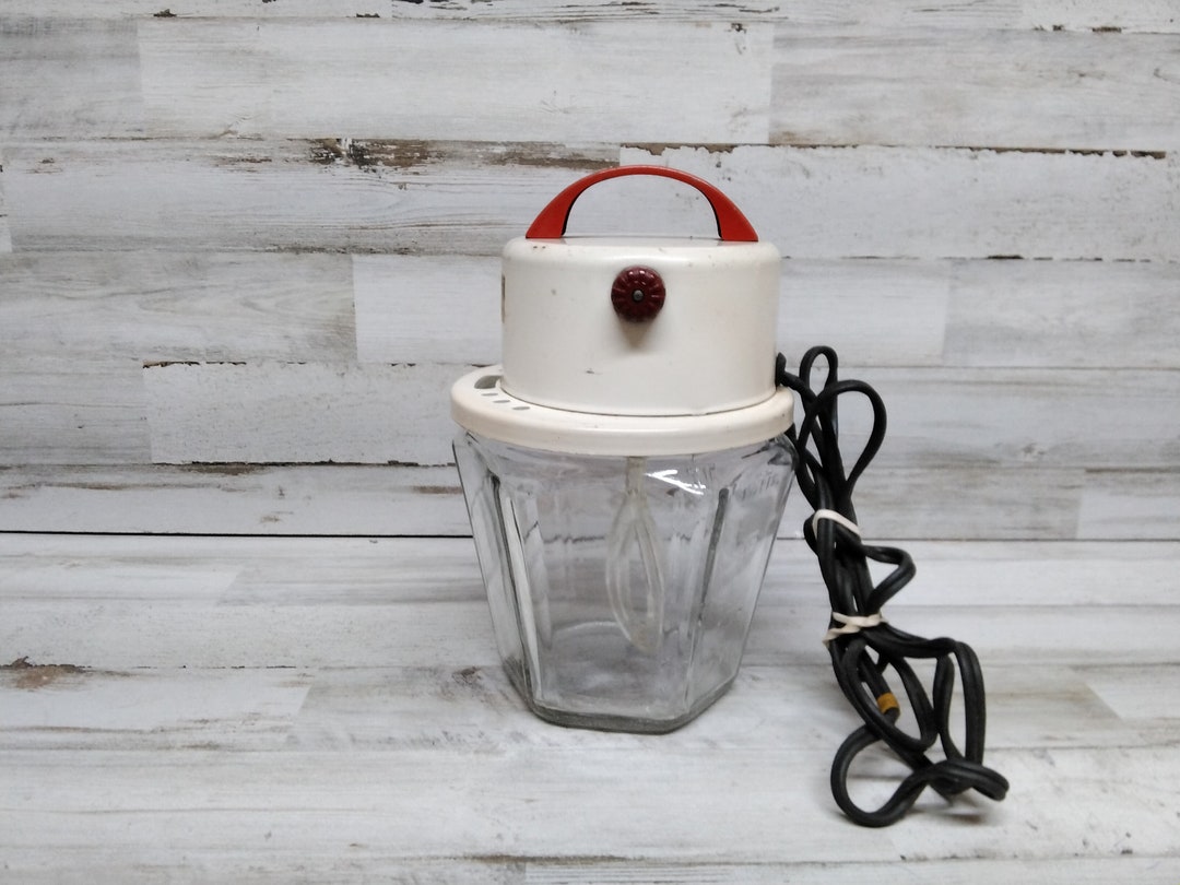 Unique Kwik Way Electric Egg Beater Mixer / Cream and Red in Color ...