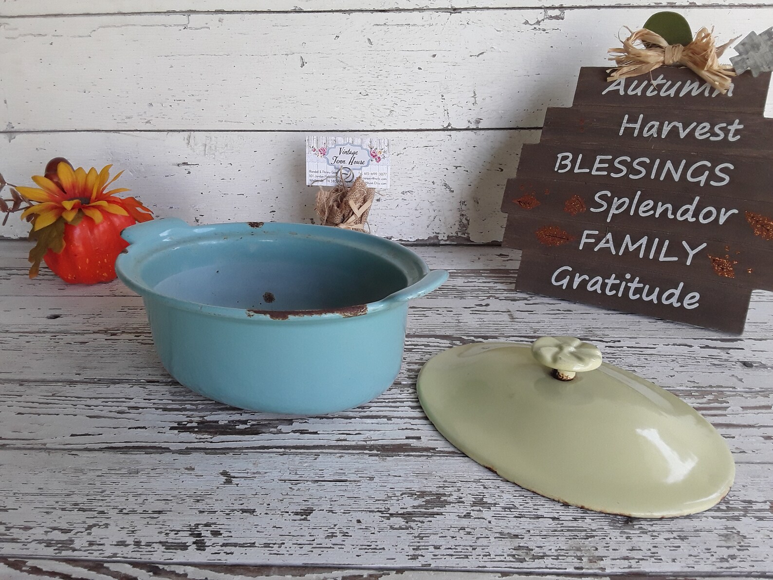 Prizer Ware County Blue With Pale Yellow Lid Enameled Cast - Etsy