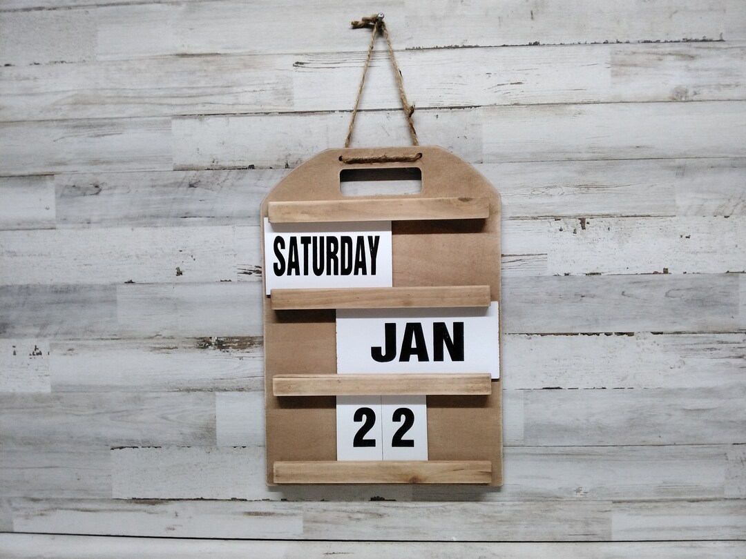 Wooden Wall Calendar / Wall Calendars / Learning Wall Calendar ...