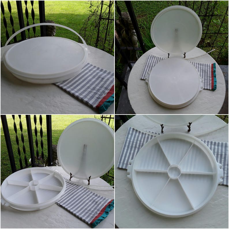 Tupperware, Party Susan, Divided Party Tray, Food Storage, White ...