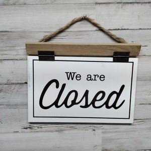 Wooden Hanging Open/closed Sign / Open/ Closed Sign / Farmhouse Decor ...