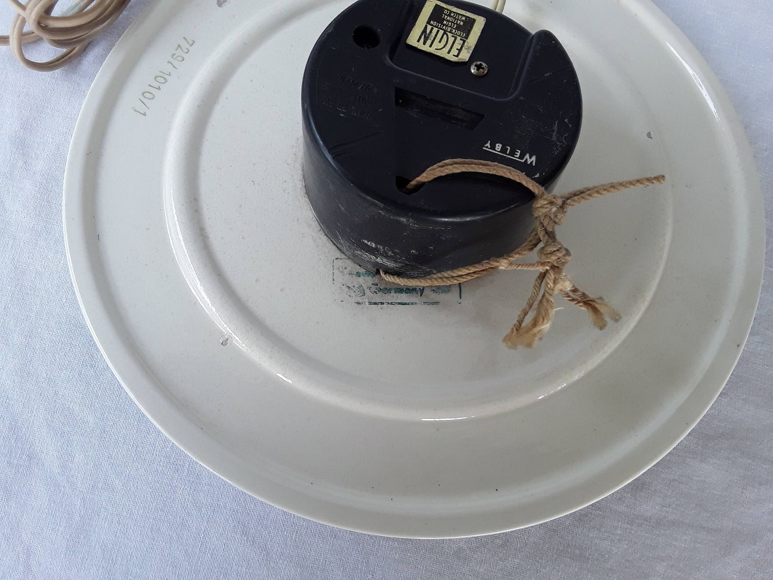 Elgin Kitchen Clock Vintage Ceramic Wall Clock West German - Etsy