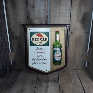 Vintage Red Cap Ale Advertising Wall Hanging Man Cave Hanging | Etsy