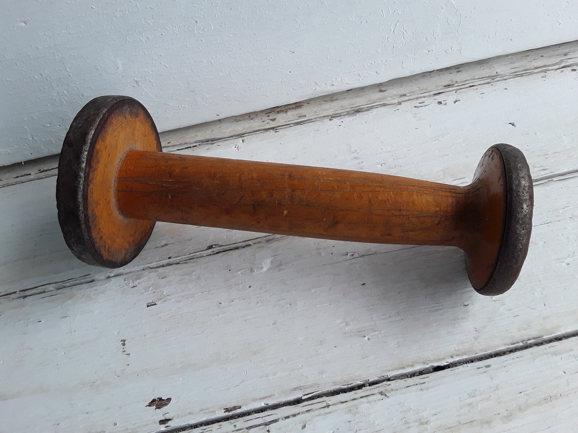 Primitive Bobbin Spool Wooden Bobbin/Wire Spool Sewing Room | Etsy