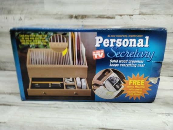 Wooden Desk Organizer / Home Desk Storage / Personal Secretary | Etsy