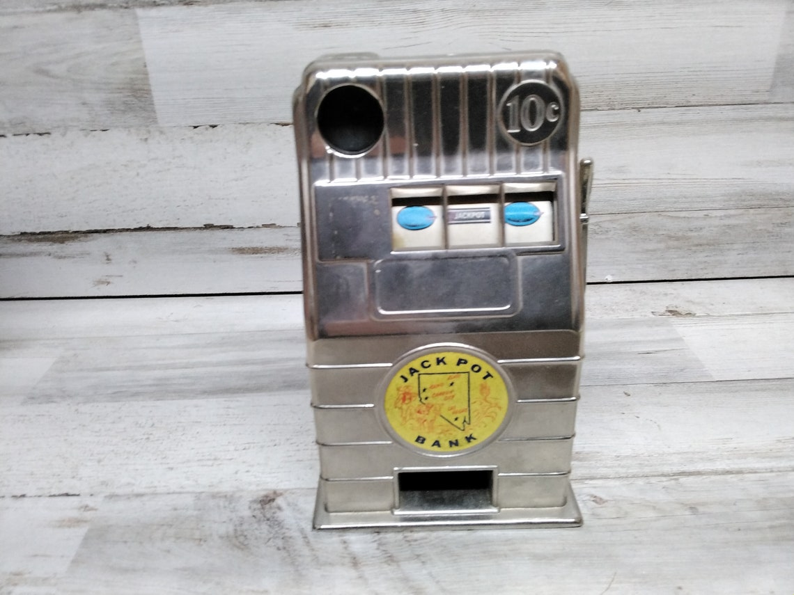 Slot Machine Coin Bank / Reno Plastic Mfg Co Sparks, Nevada / Jackpot ...