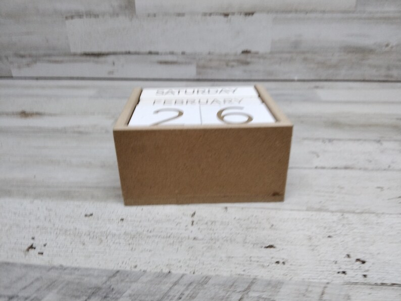 Wooden Block Perpetual Calendar Set / Desk Calendar Set / Tier - Etsy