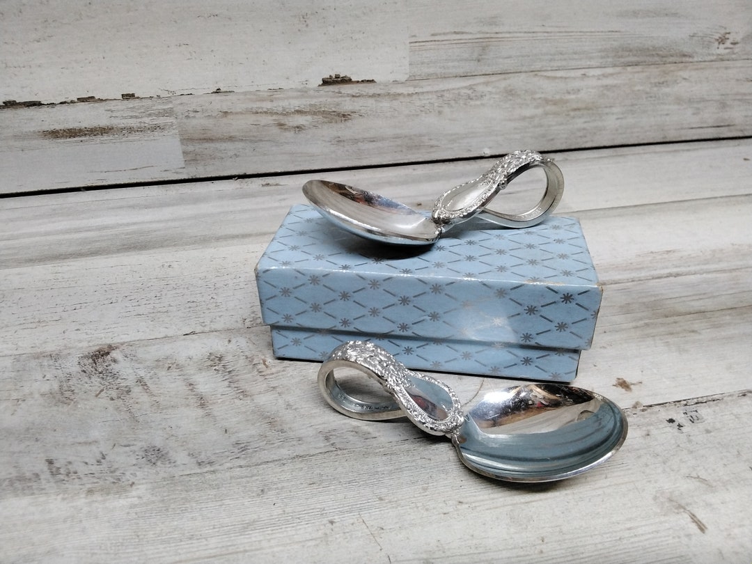 Vintage Web Silver Finger Baby Spoons - Etsy