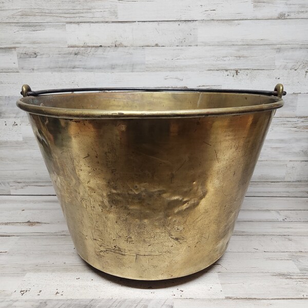 Antique Brass Bucket - Etsy