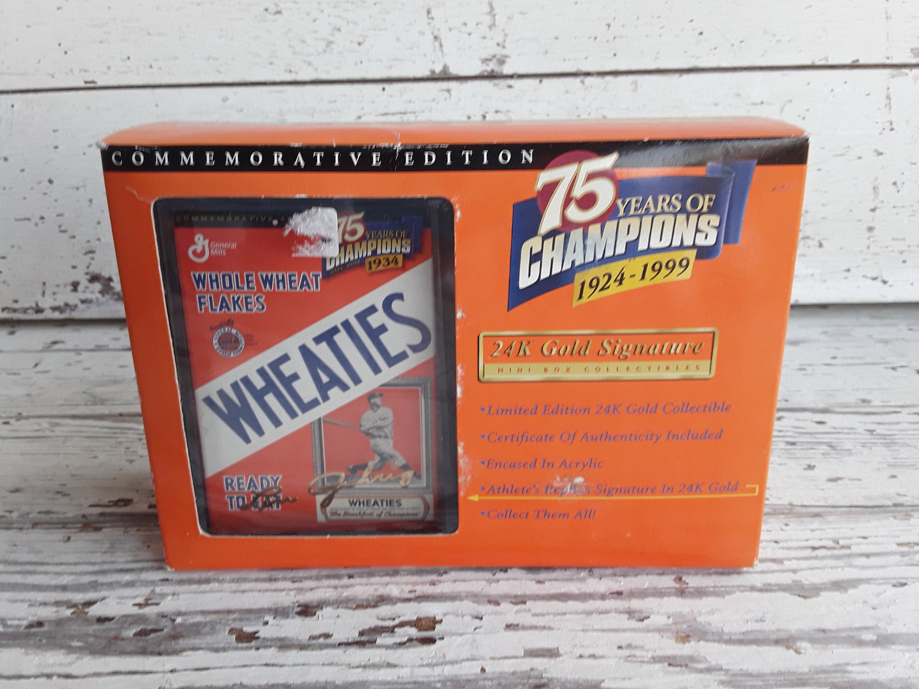 Lou Gehrig Wheaties 75 Years of Champions 1924-1999 Lou - Etsy