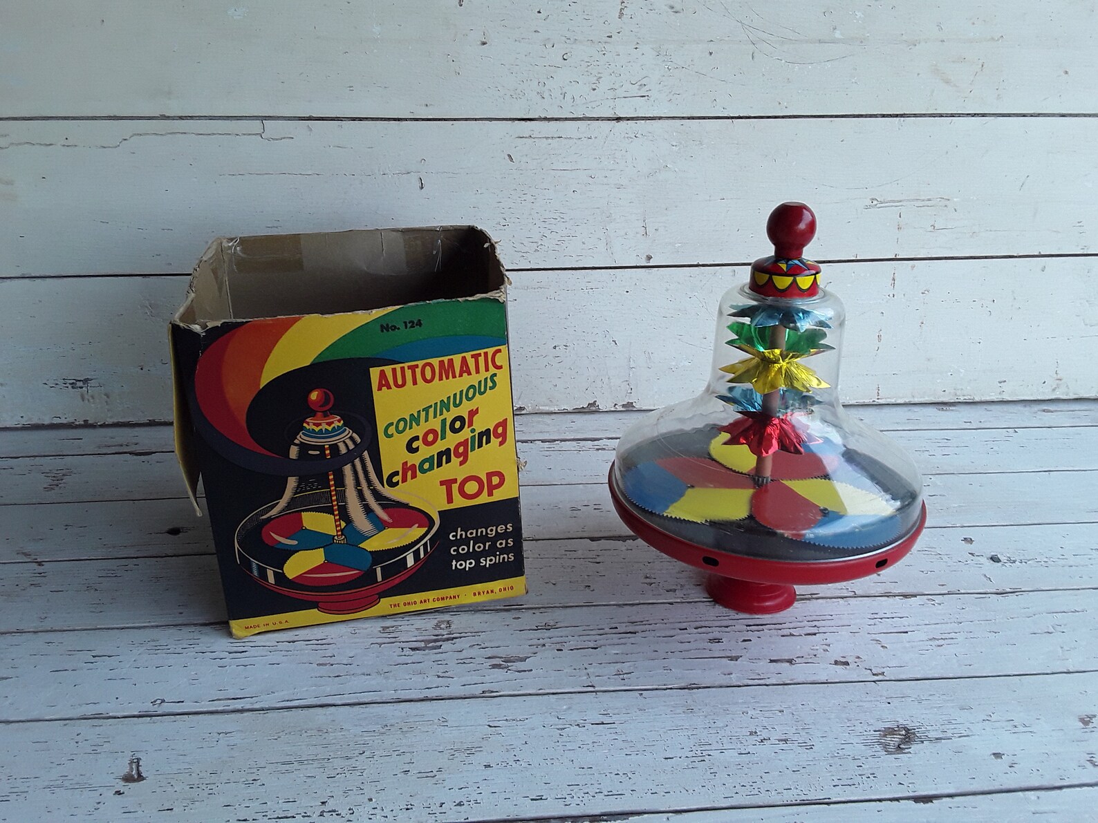 Automatic Continuous Color Changing Top Bryan Ohio Art 124 | Etsy