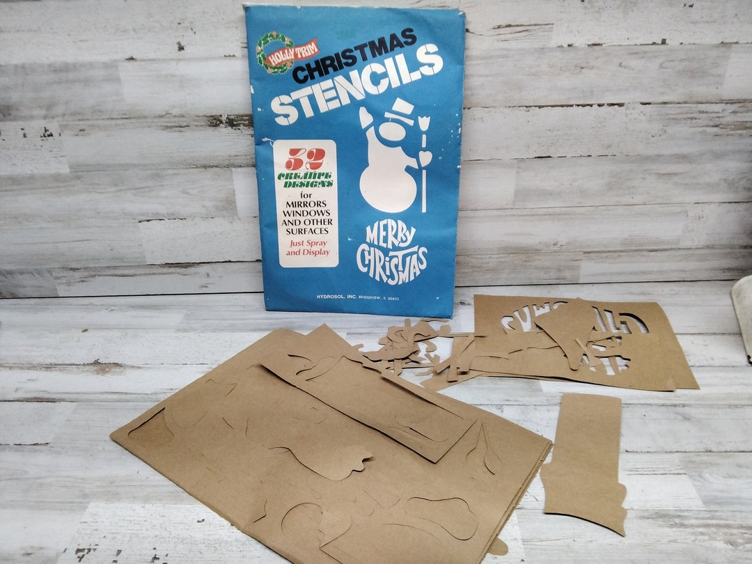 Vintage Holy Trim Christmas Stencils / Vintage Christmas Paper Stock ...