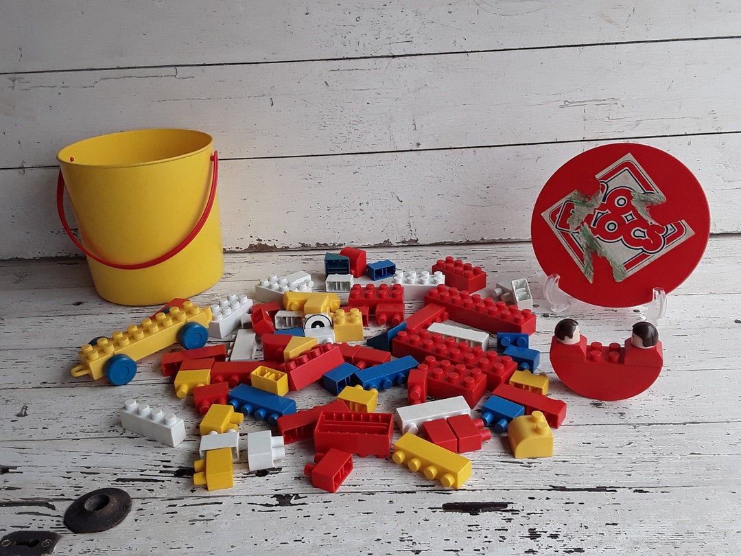Vintage 1980's Loc Blocs With Bucket Entex Industries Toys 70 Blocks ...