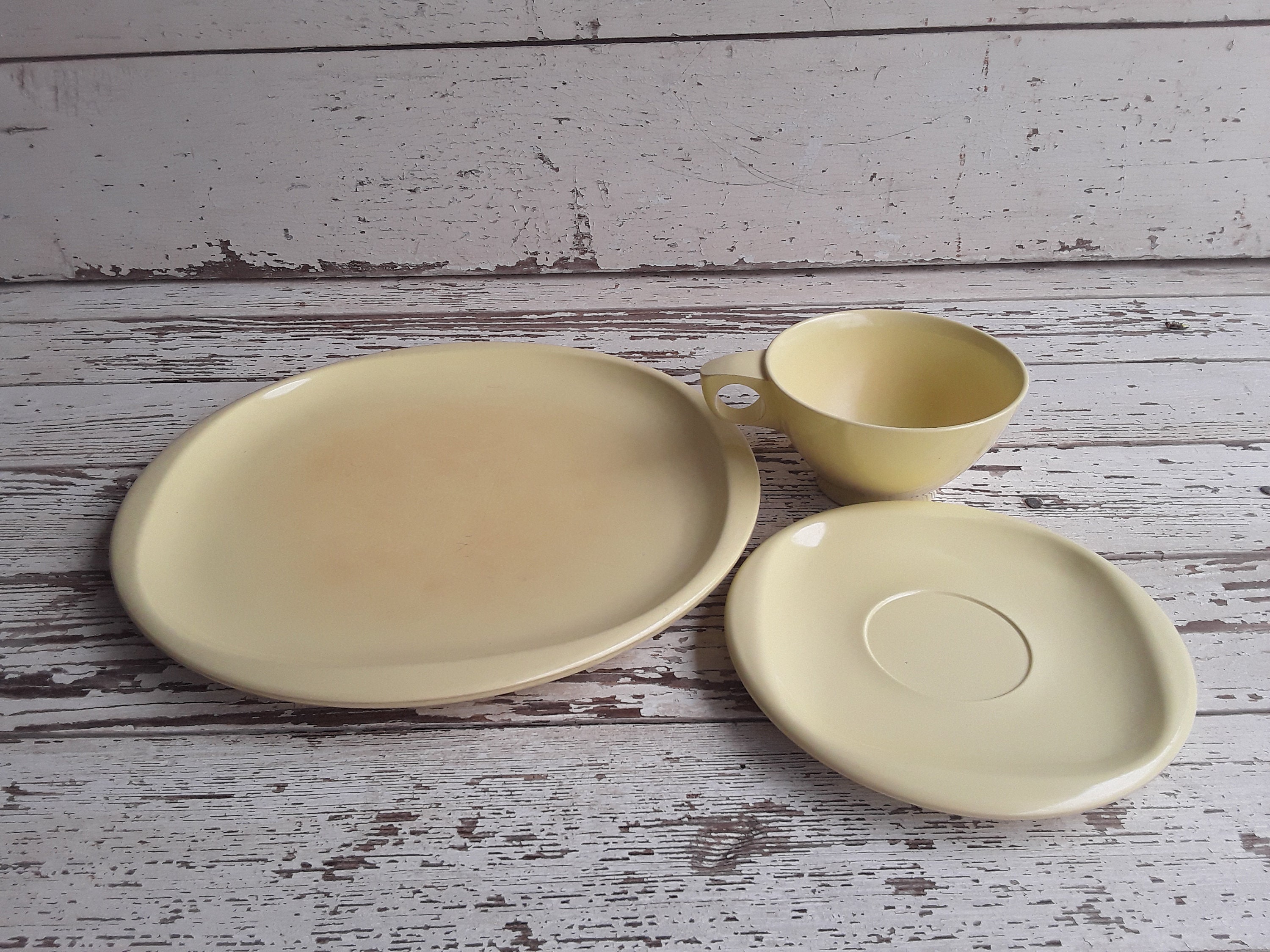 Vintage Melmac Boonton Dinnerware - 3 Pieces Boonton Boontonware Riviera Ware Mallo-ware Plate ...