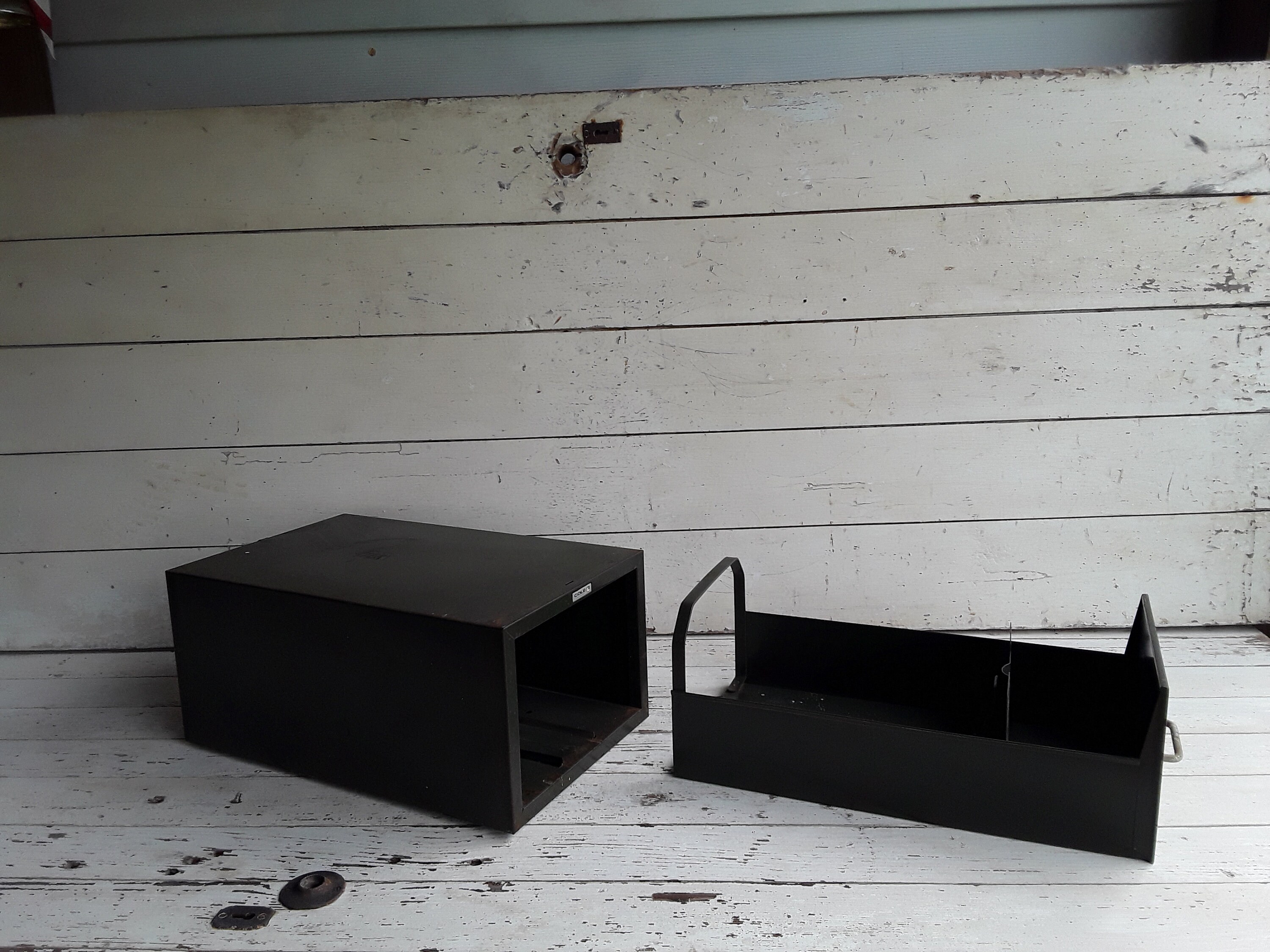 Vintage Cole Card Catalog Box Steel Army Green/olive STEAMPUNK Metal 1 ...