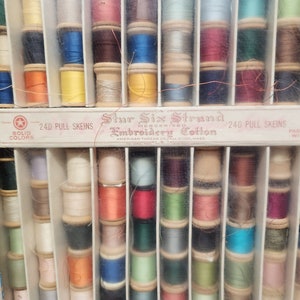 Antique Embroidery Floss Display American Thread Company Star Pearl ...