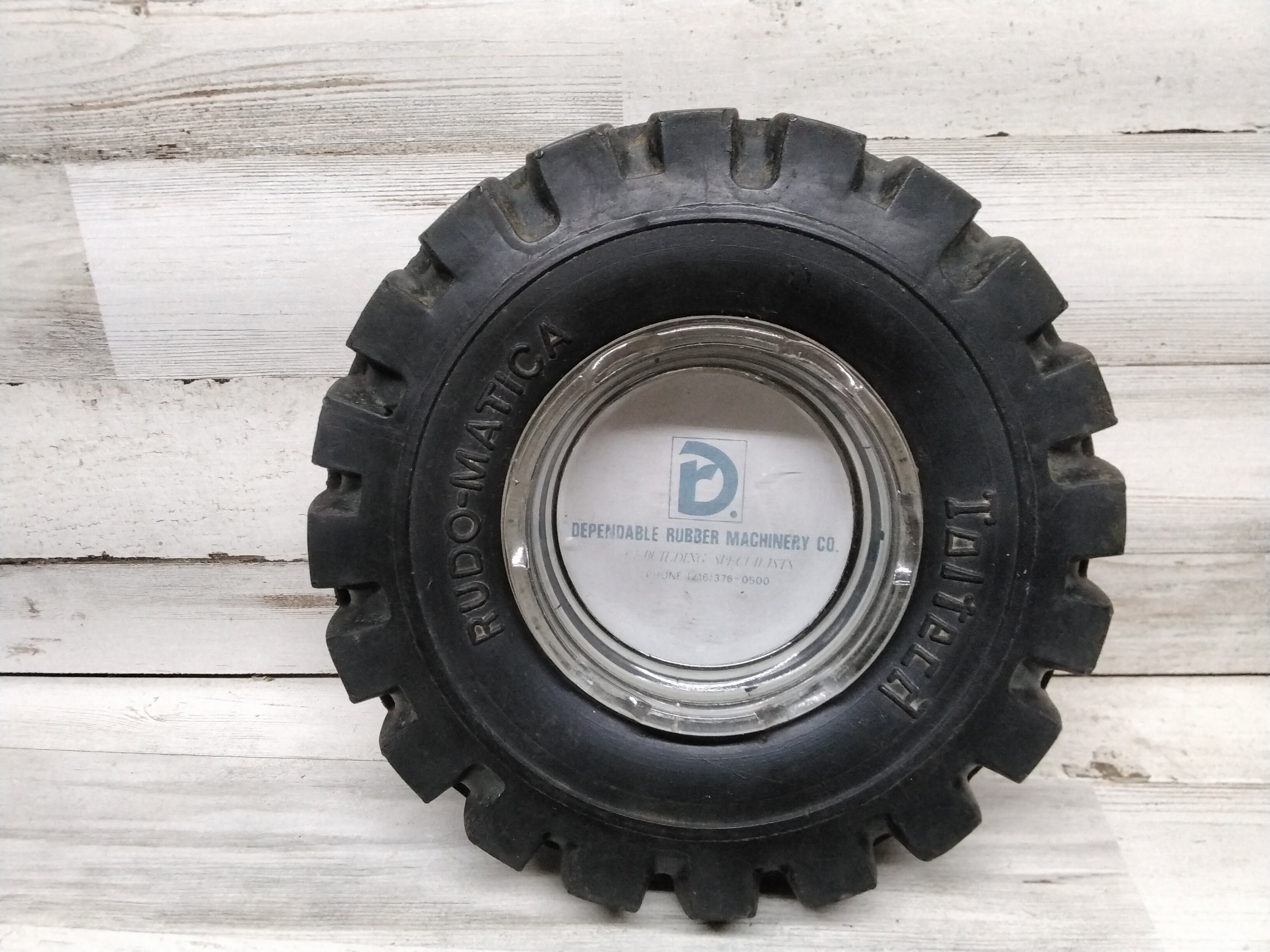 Vintage Rubber Tire Ashtray Dependable Rubber Machinery Co. Cleveland ...
