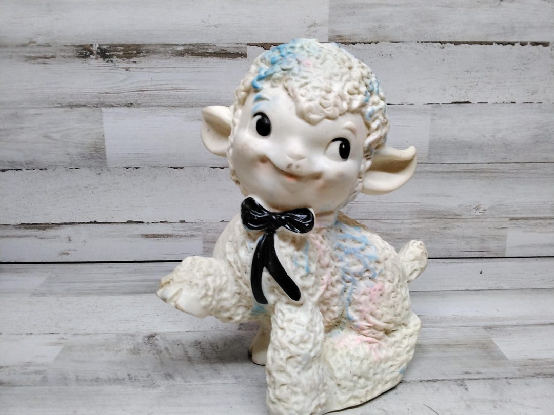 Vintage Rubber Squeak Toy Lamb / Vintage Rubber Squeak Toys / Vintage ...