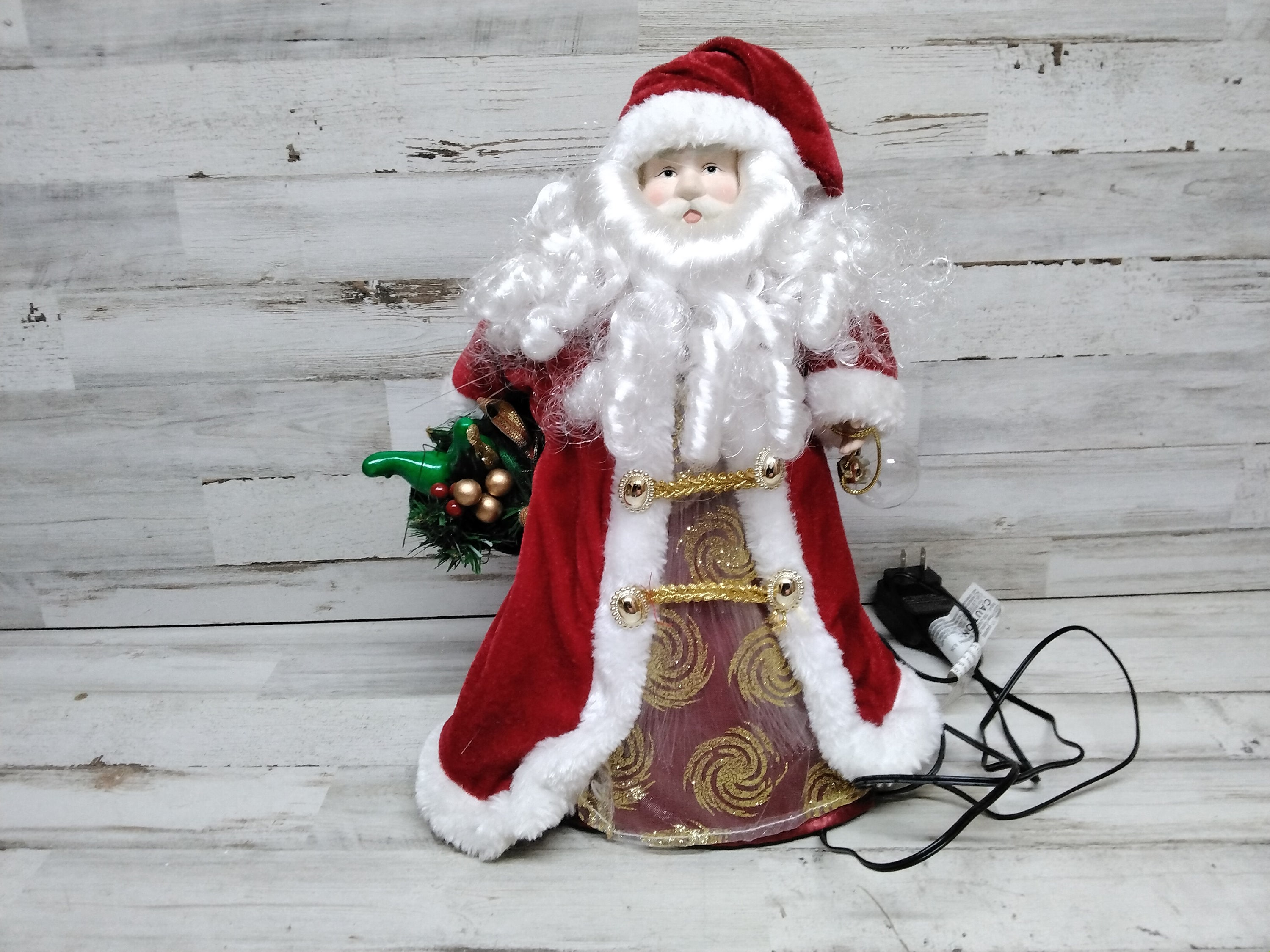 Vintage Santa Tree Topper With Porcelain Face / Vintage - Etsy