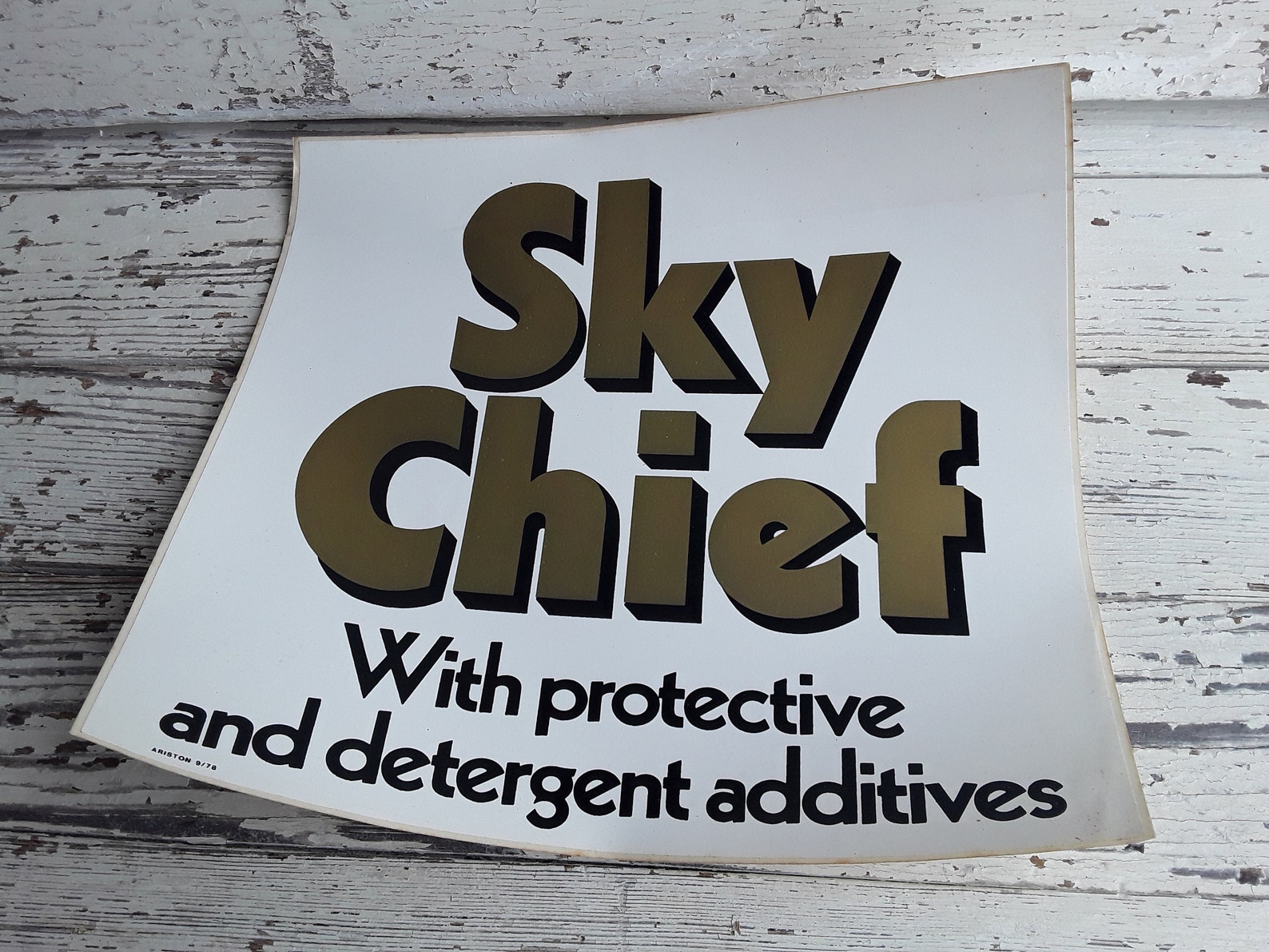 Vintage Sky Chief Gasoline Sticker All Original Sky Chief - Etsy