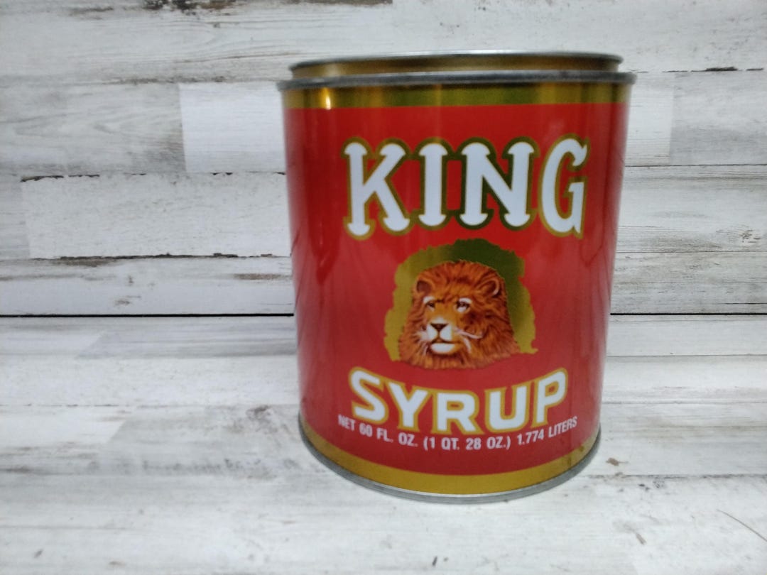 Vintage King Syrup Litho Advertising Tin, America's Finest Table Syrup ...