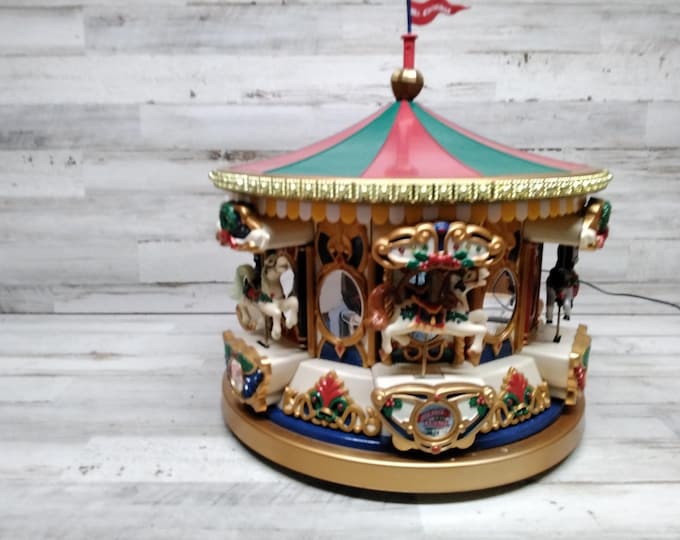 Vintage Hoilday Merry Go Round Carousel / 21 Christmas Carol's / Mr ...