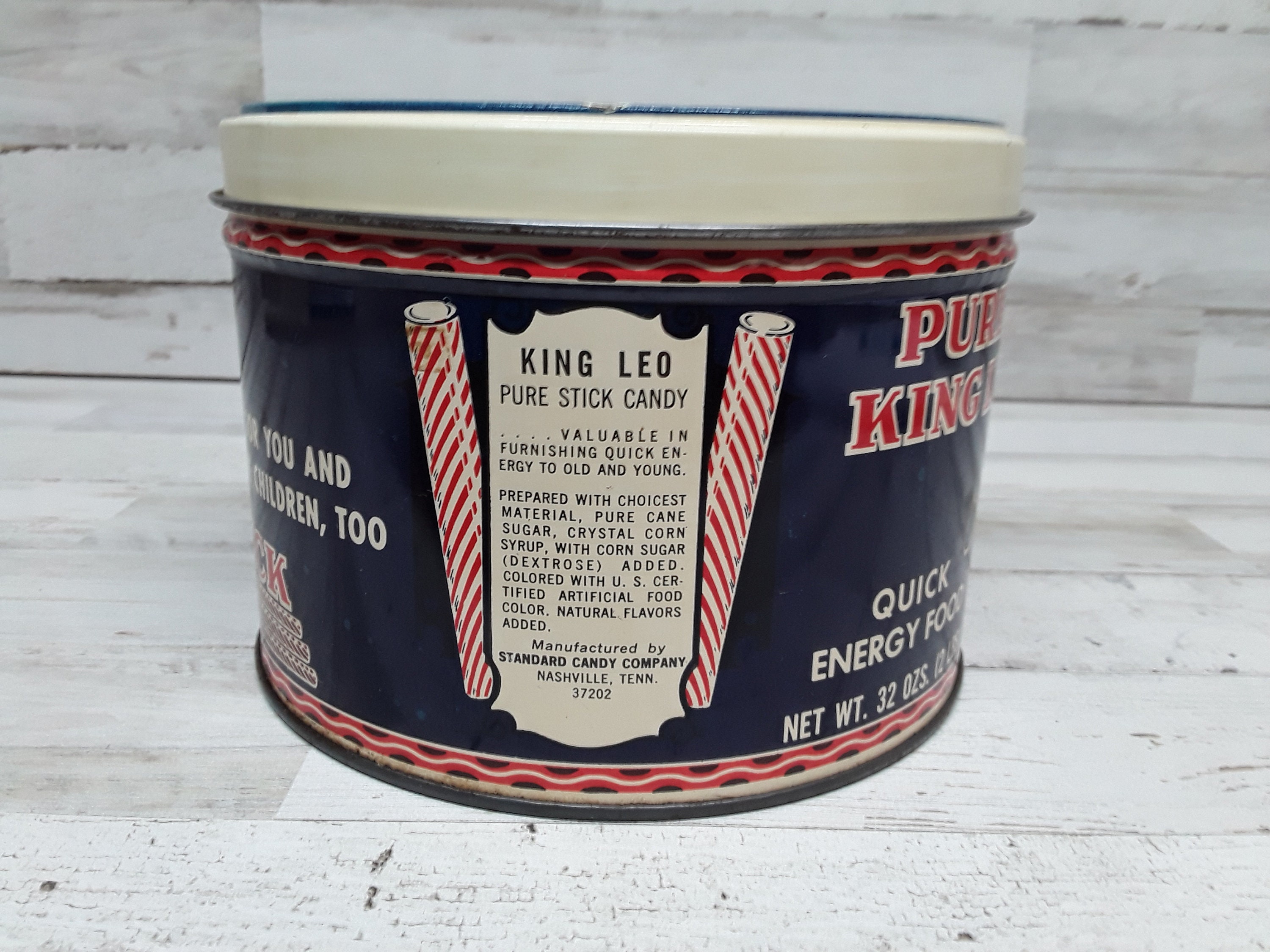 Advertisements Collectibles Nashville TN Pure King Leo Stick Candy Tin ...