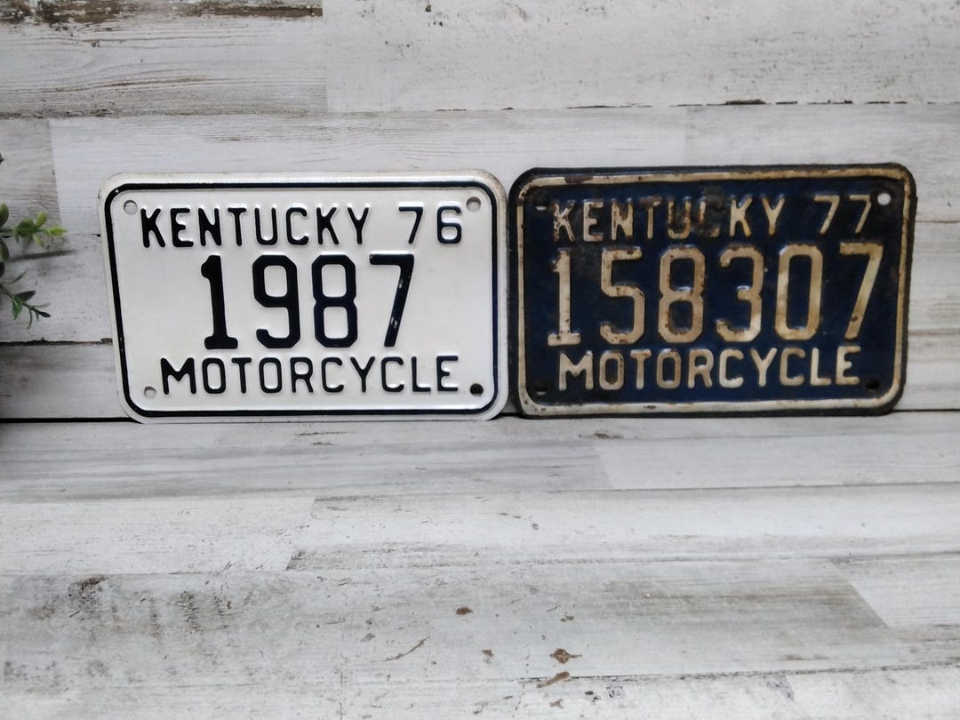 Vintage Kentucky Motorcycle License Plates / Choose of 1 Kentucky ...