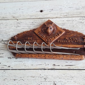 Vintage Cub Scouts of America Tie Rack, Cub Scouts, Hooks, Be Square, A ...