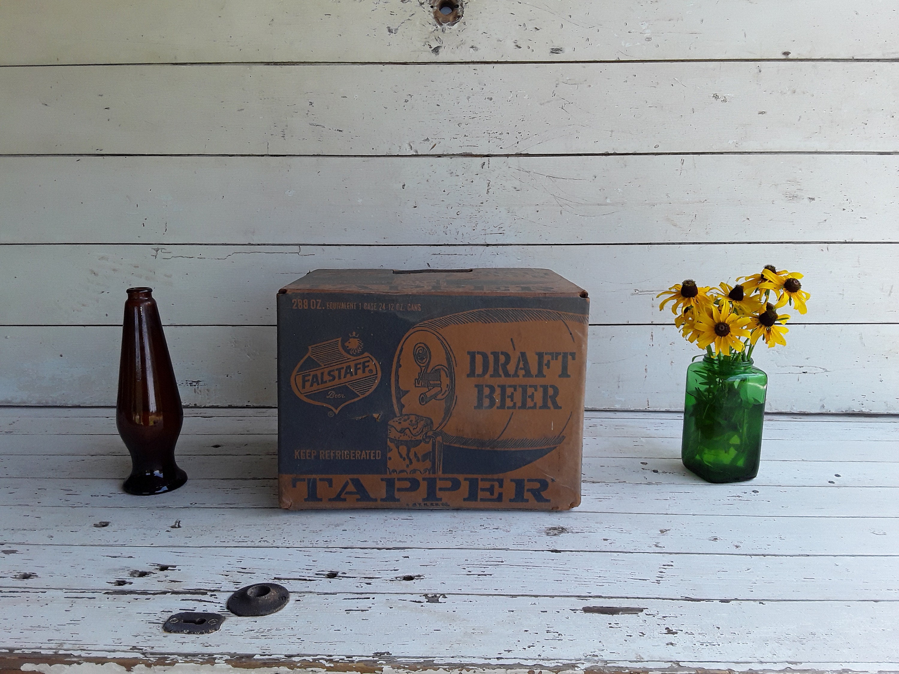 Vintage Falstaff Tapper With Box Aluminum Beer Keg Barrel Case Can With ...