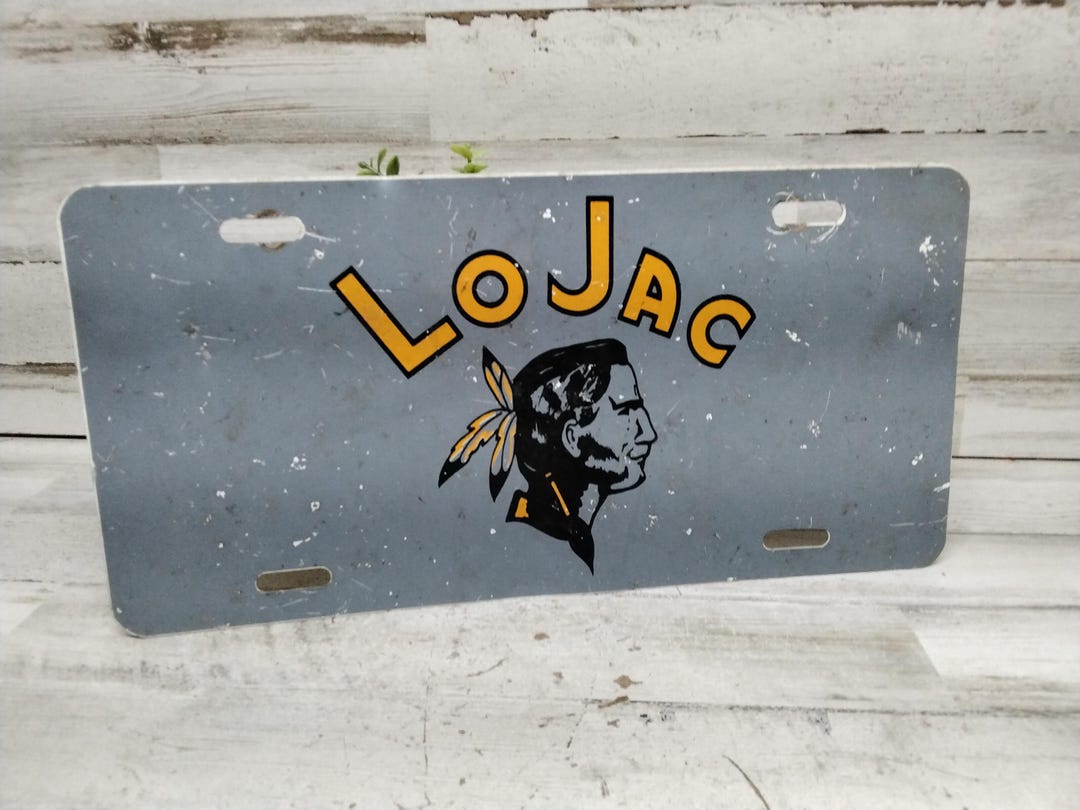 Vintage 1980's Lojac Aluminum License Plate. / 1980's Advertising ...