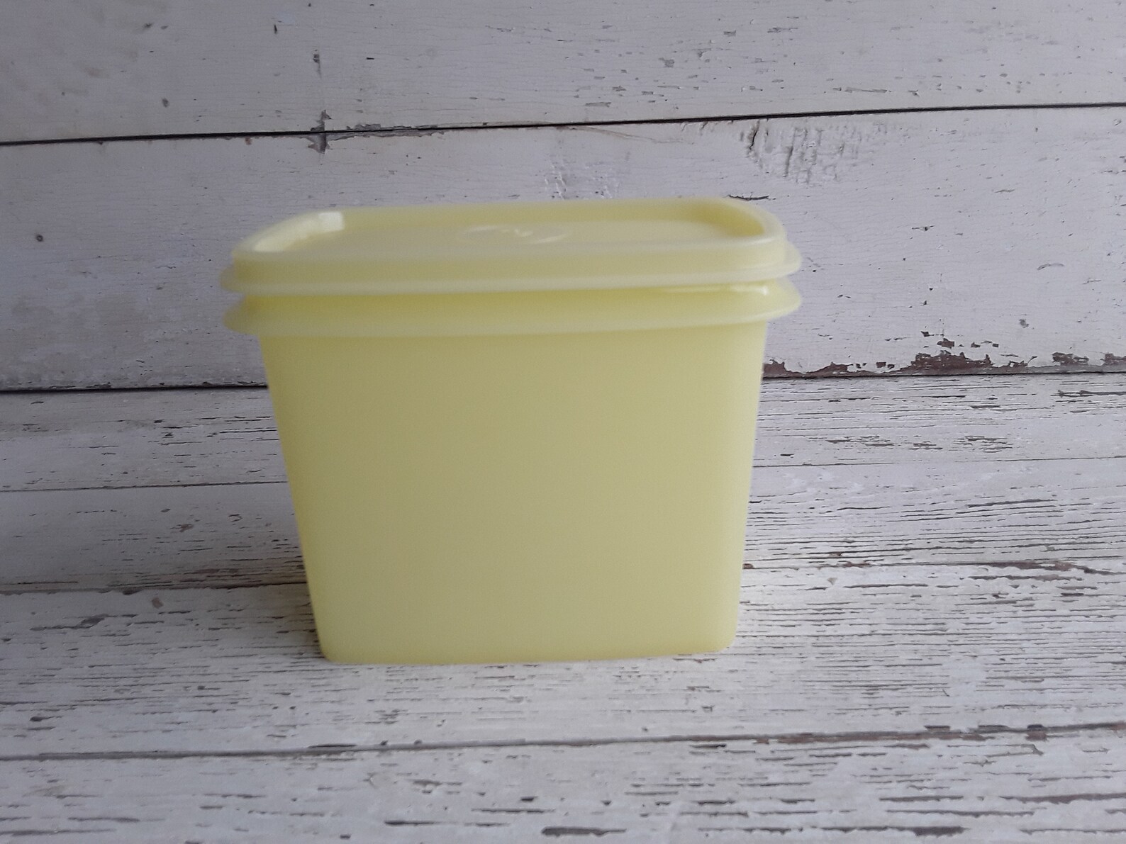 Vintage Tupperware Yellow Rectangle Storage Container With Lid | Etsy