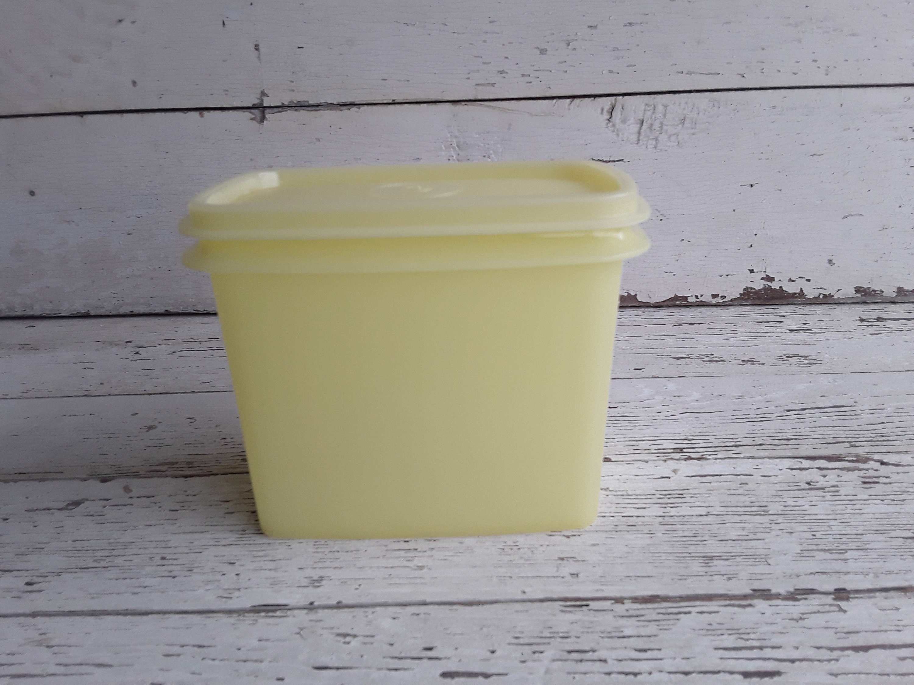 Vintage Tupperware Yellow Rectangle Storage Container With Lid | Etsy