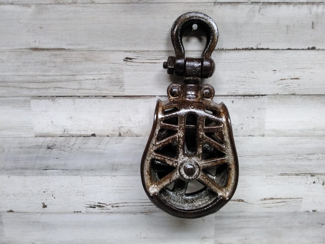 Antique Cast Iron Pulley / Barn Pulley / Rope Pulley / Antique Barn ...
