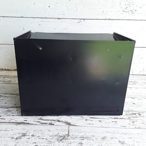 Metal Paper File Folder Industrial Vintage Lit-ning 4 Shelf Black ...
