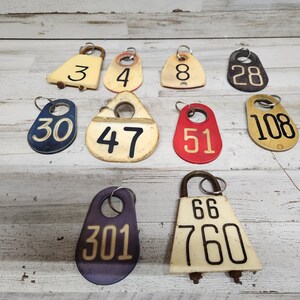 Vintage Cow Tag / Cattle Tag / Rustic Livestock Marker / Large - Etsy